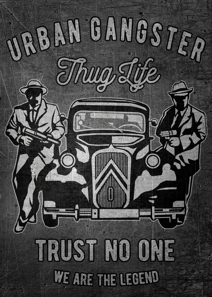 'Urban Gangster' Poster, picture, metal print, paint by М Dam | Displate