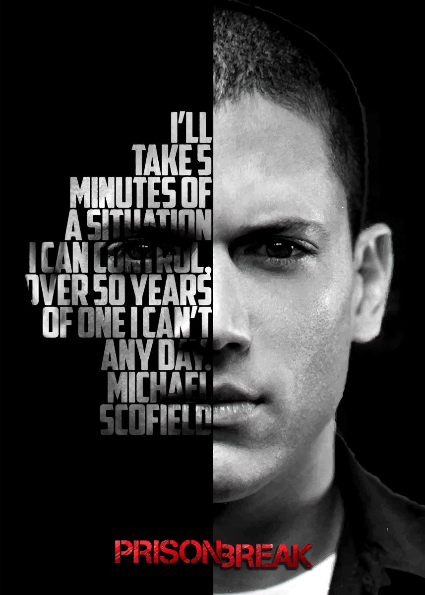 'Michael Scofield' Poster, picture, metal print, paint by BnWDesigner ...