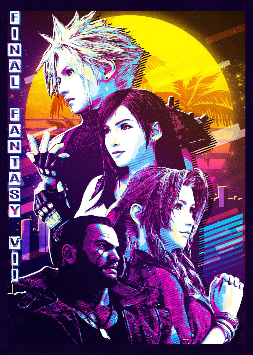 'ff7 retro remake ' Poster, picture, metal print, paint by fujiwara ...
