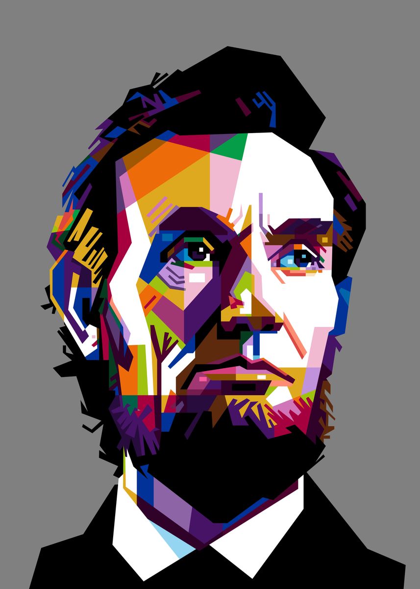 'ABRAHAM LINCOLN' Poster, picture, metal print, paint by baturaja ...