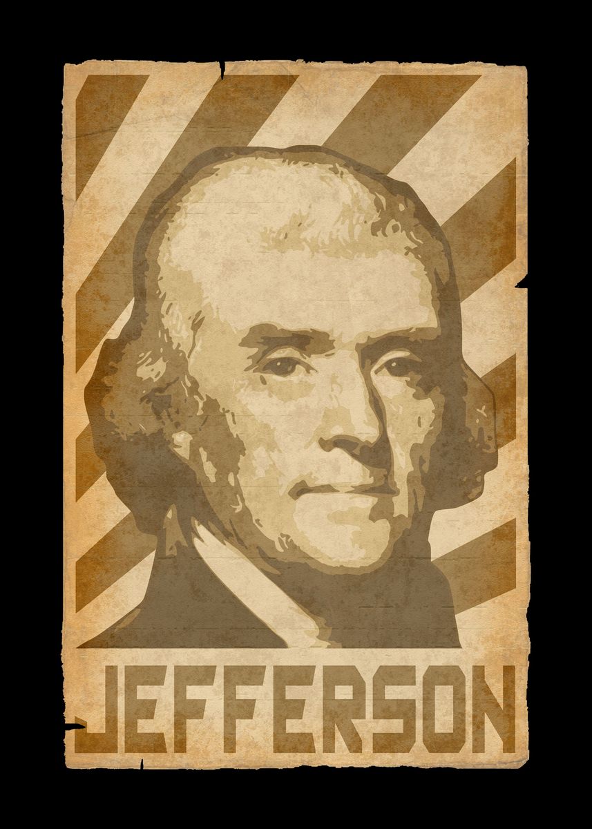 'Thomas Jefferson Vintage' Poster, picture, metal print, paint by Filip ...