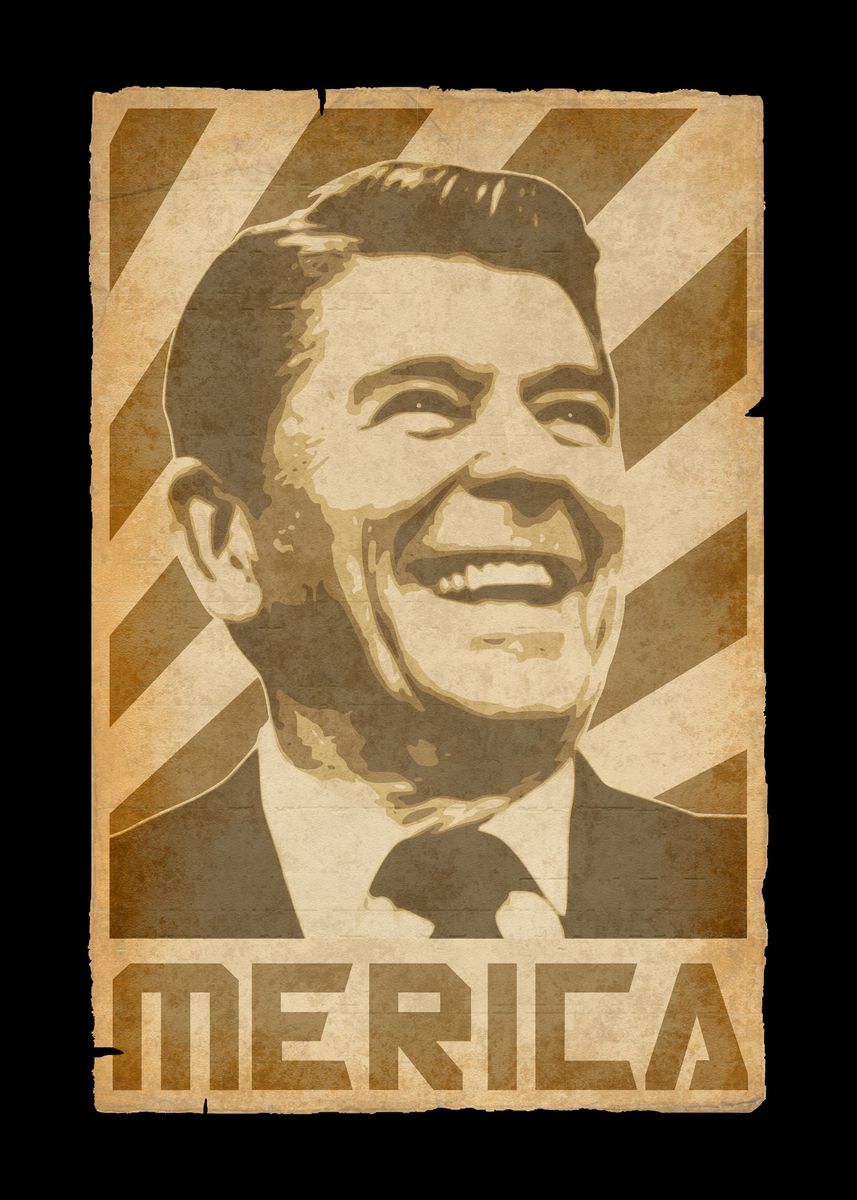 'Ronald Reagan Merica' Poster, picture, metal print, paint by Filip ...