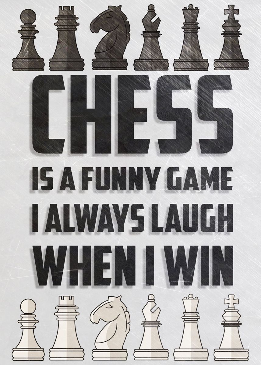 'CHESS FUNNY GAME' Poster, picture, metal print, paint by PosterWorld ...