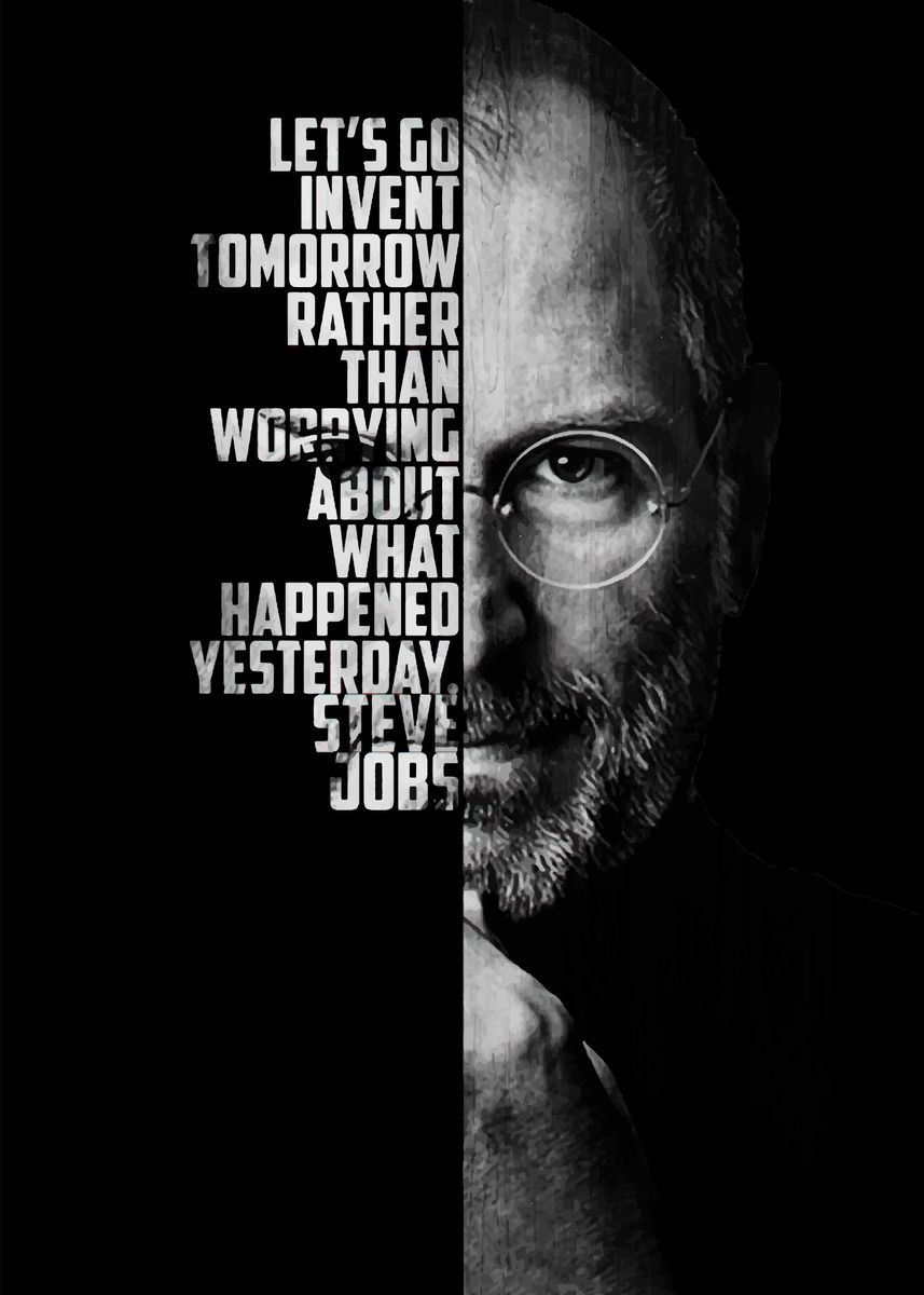 'Steve Jobs' Poster, picture, metal print, paint by BnWDesigner | Displate