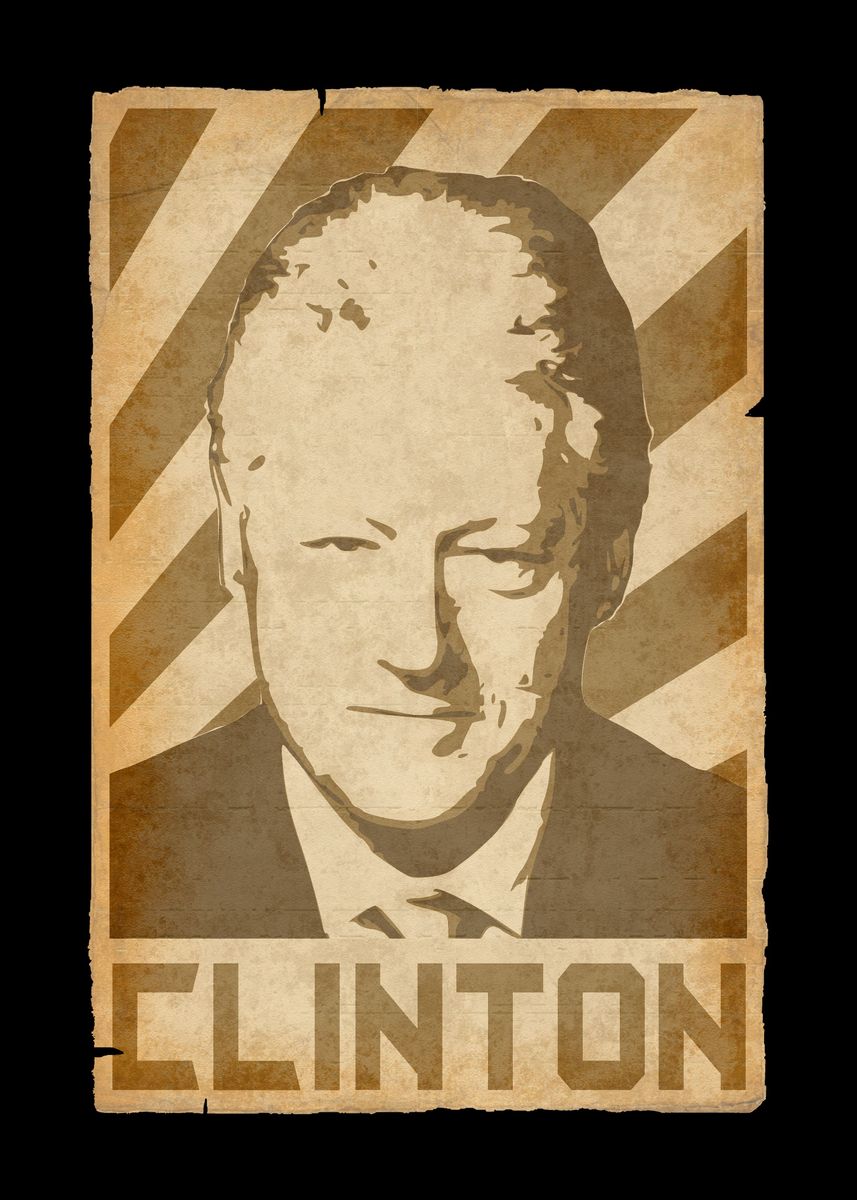 'Bill Clinton Vintage' Poster by Filip Hellman | Displate