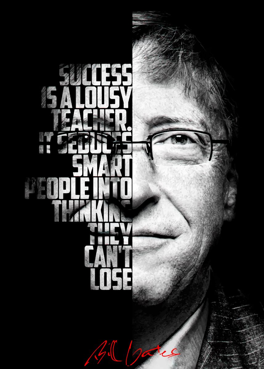 'Bill Gates' Poster, picture, metal print, paint by BnWDesigner | Displate