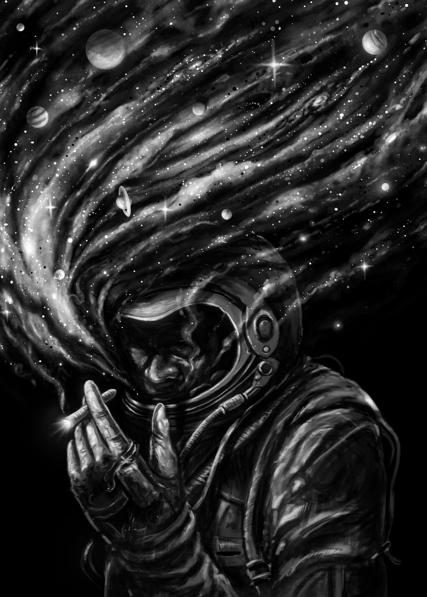 'Space Joint' Poster, picture, metal print, paint by Nicebleed | Displate