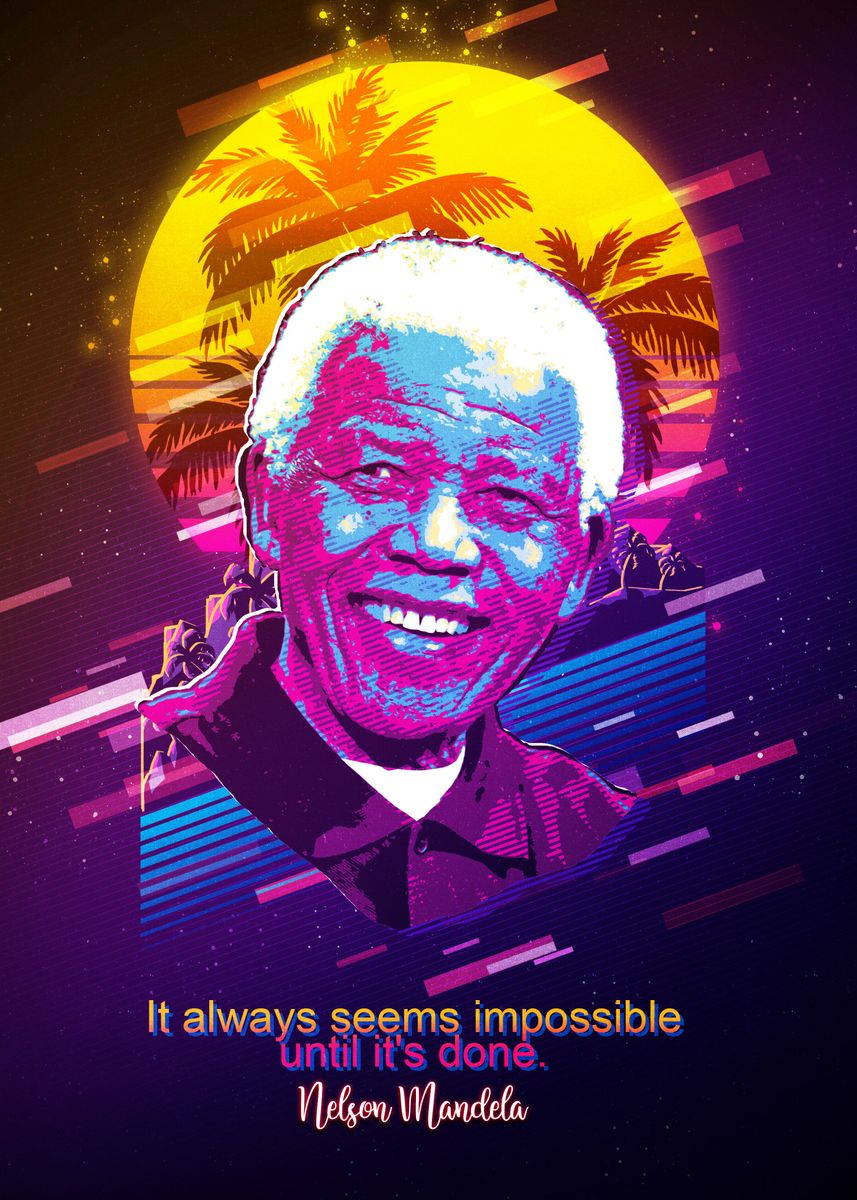 'Nelson Mandela' Poster, picture, metal print, paint by The Poster ...
