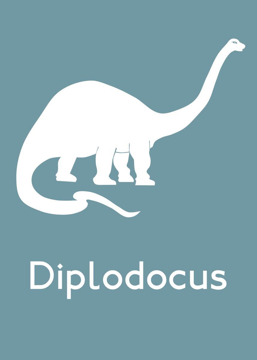 'Diplodocus dinosaur art' Poster, picture, metal print, paint by ...