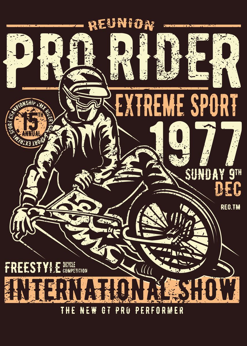 'Pro Rider' Poster by Long Shot | Displate