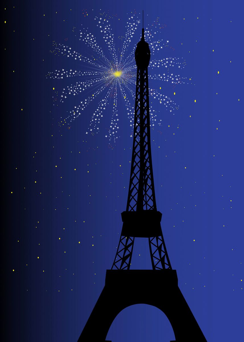 'Paris Night' Poster, picture, metal print, paint by HomeStead Digital ...