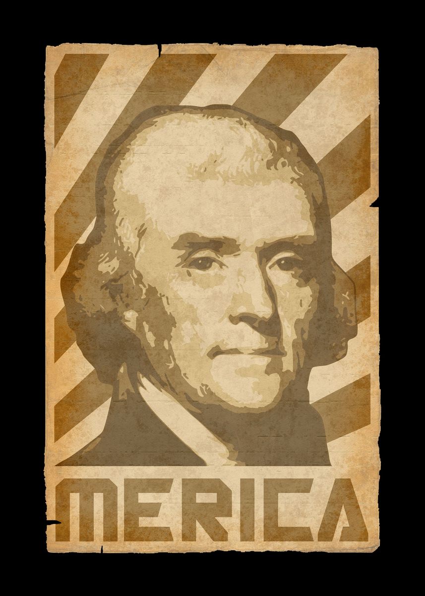 'Thomas Jefferson Vintage' Poster by Filip Hellman | Displate