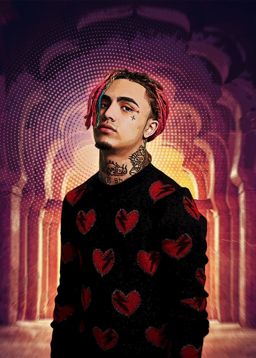 ' Lil Pump' Poster, picture, metal print, paint by Morton Gray | Displate