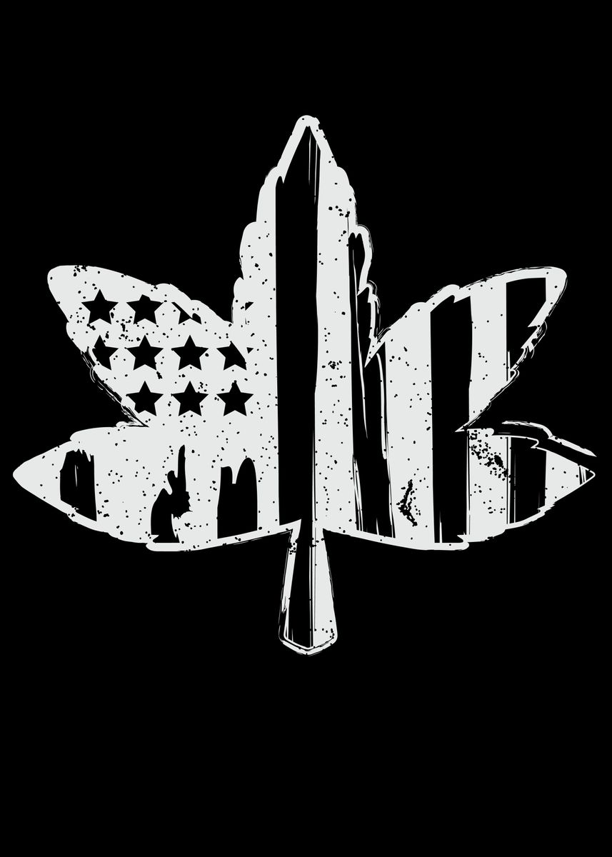 'American Weed' Poster, picture, metal print, paint by Teecher Martin ...