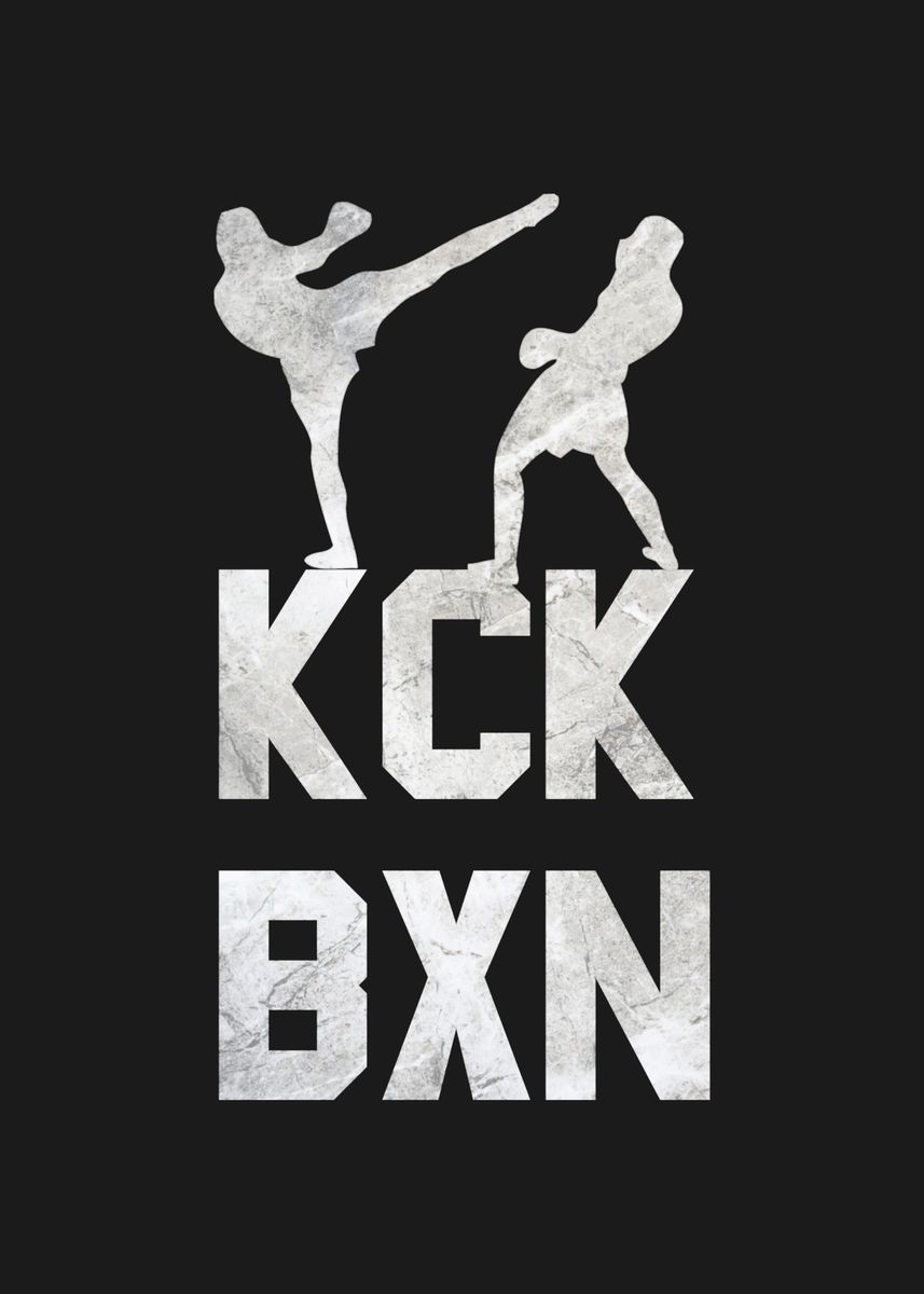 'KICKBOXING' Poster, picture, metal print, paint by PosterWorld | Displate