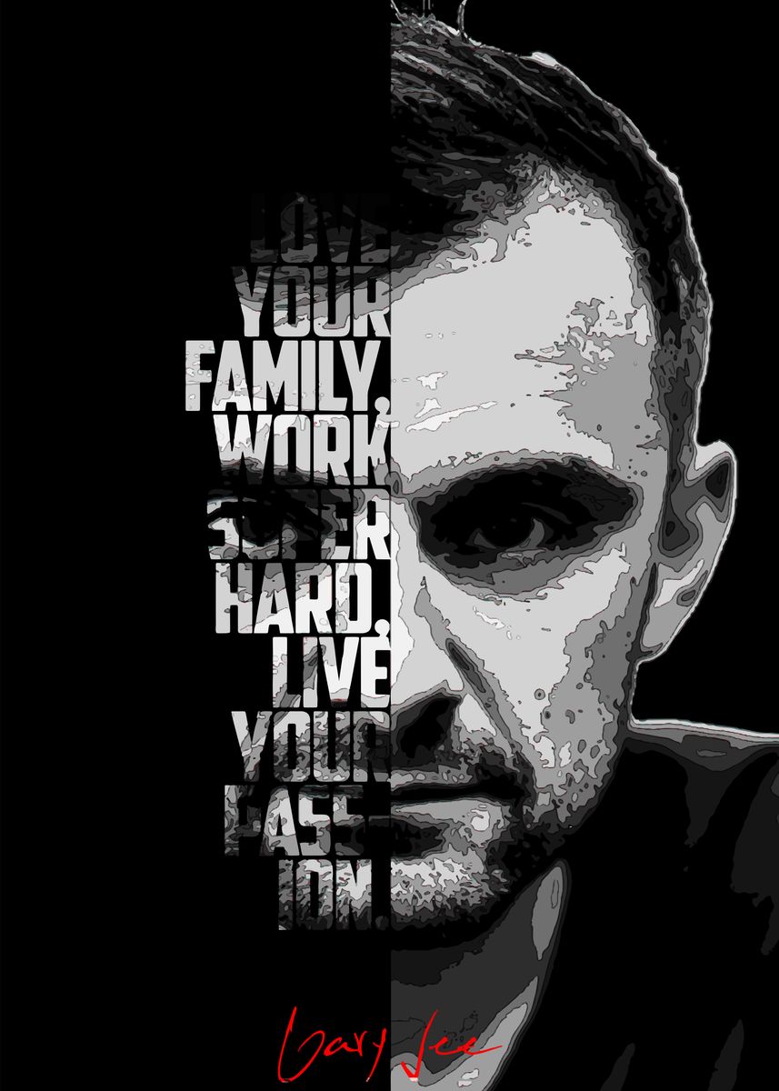 'Gary Vee' Poster, picture, metal print, paint by BnWDesigner | Displate