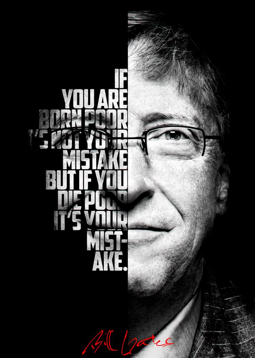 'Bill Gates' Poster by BnWDesigner | Displate