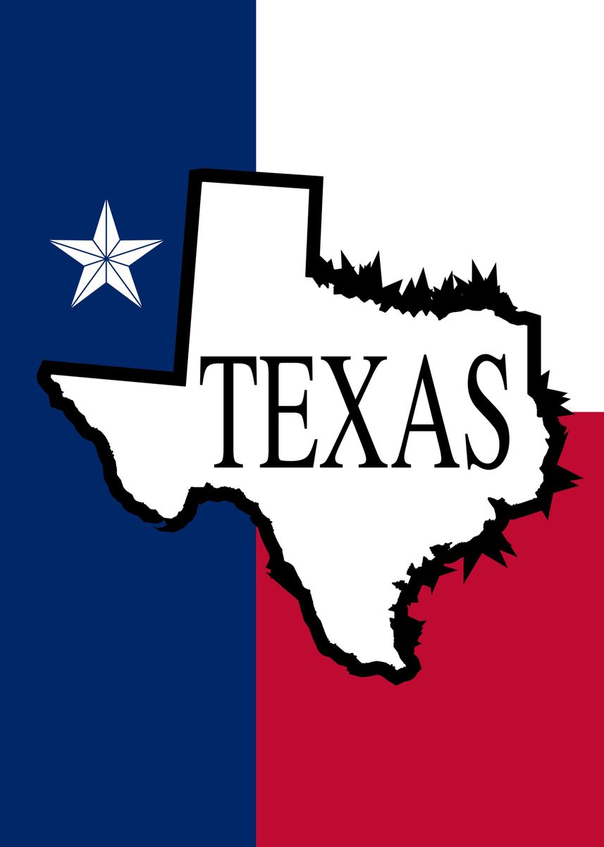 'State of Texas' Poster, picture, metal print, paint by HomeStead ...