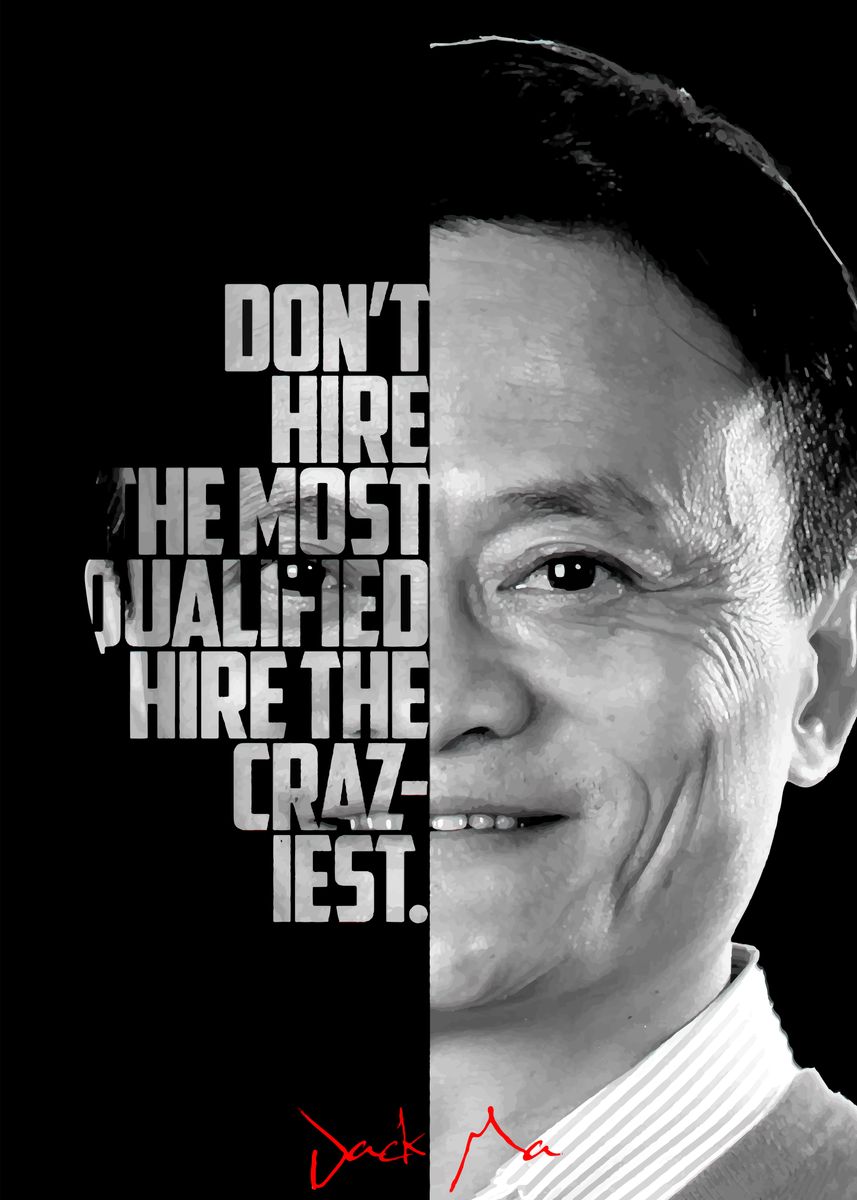 'Jack Ma' Poster, picture, metal print, paint by BnWDesigner | Displate