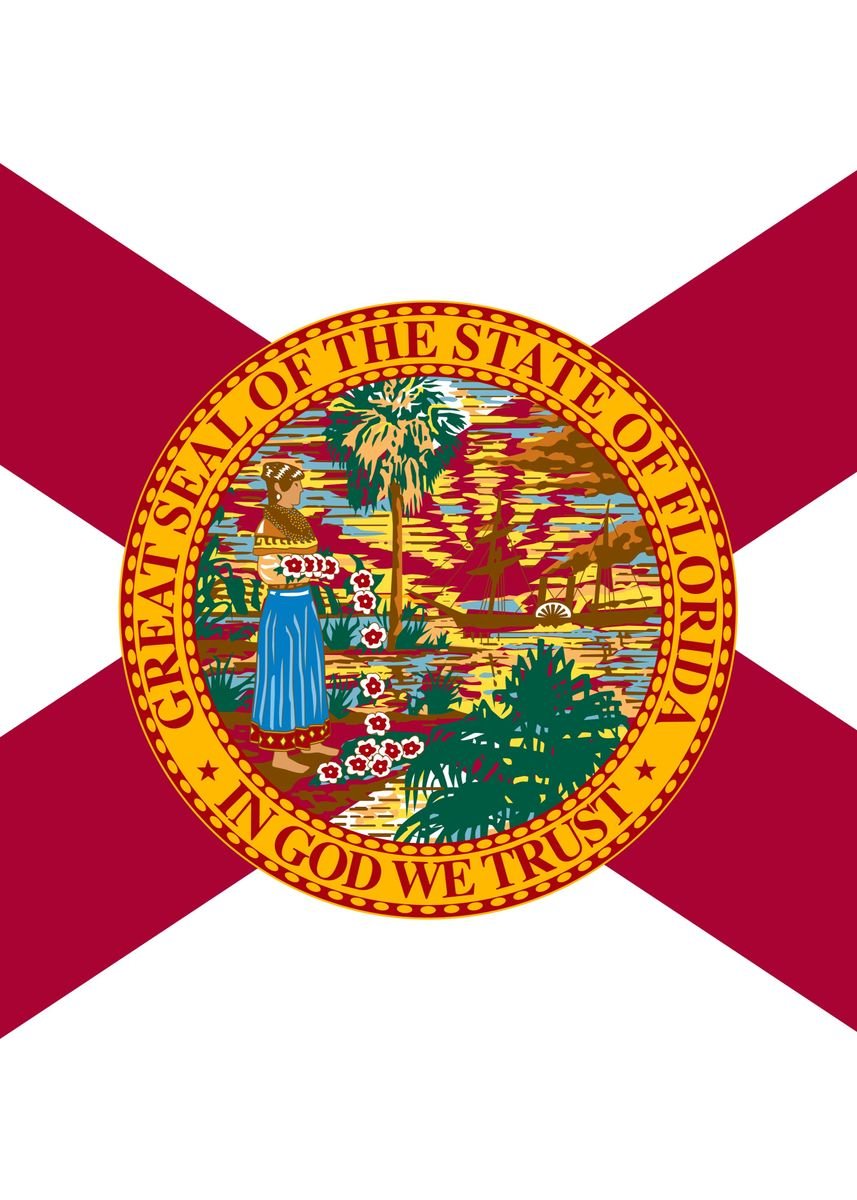 'Florida State Flag' Poster, picture, metal print, paint by HomeStead ...