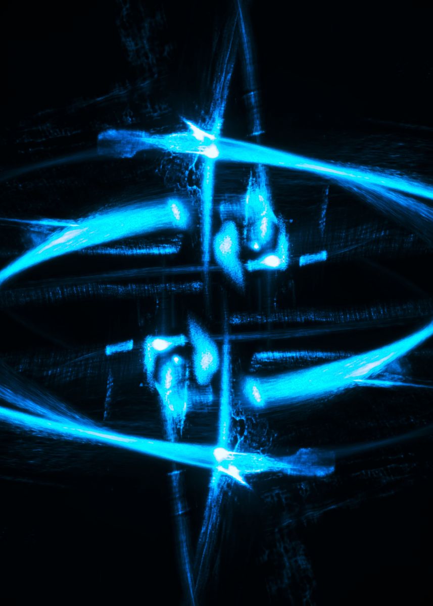 'Mirrored Blue' Poster, picture, metal print, paint by Sebastian ...