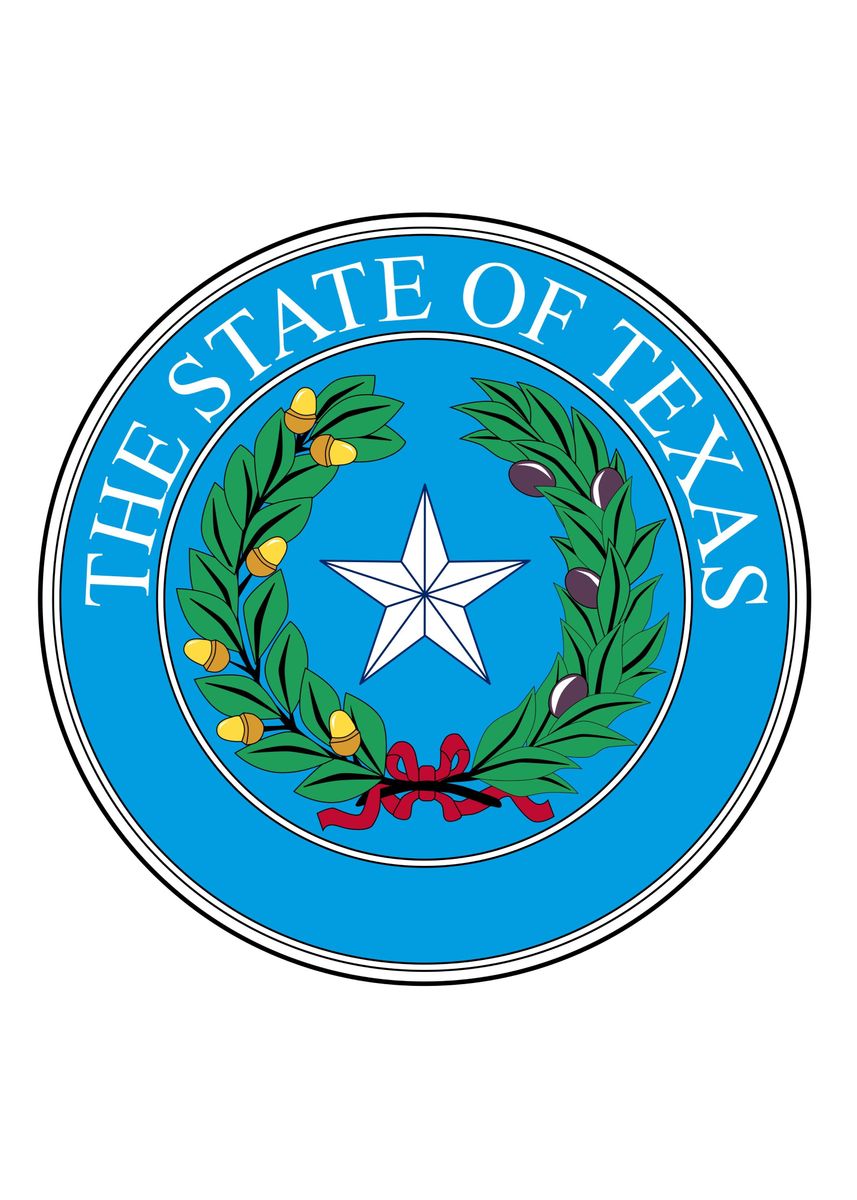 'Texas State Seal' Poster, picture, metal print, paint by HomeStead ...
