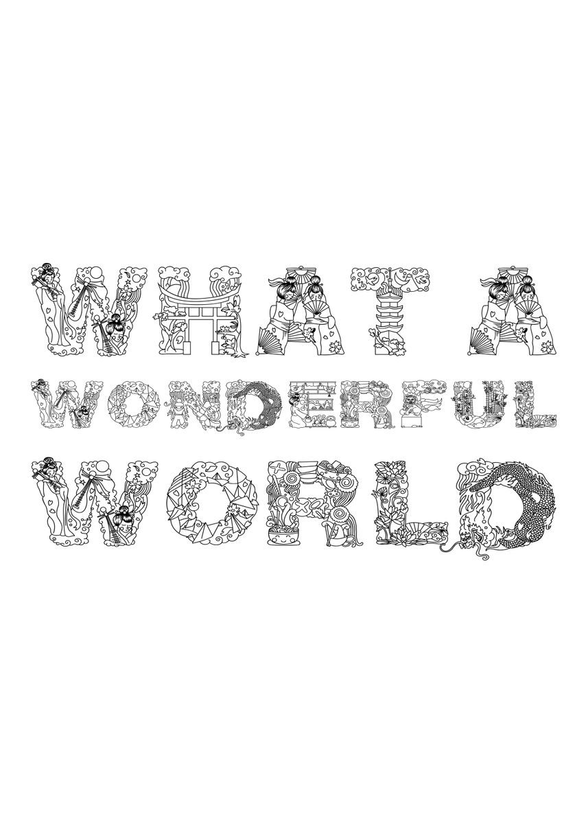 'What A Wonderful World' Poster, picture, metal print, paint by Art ...