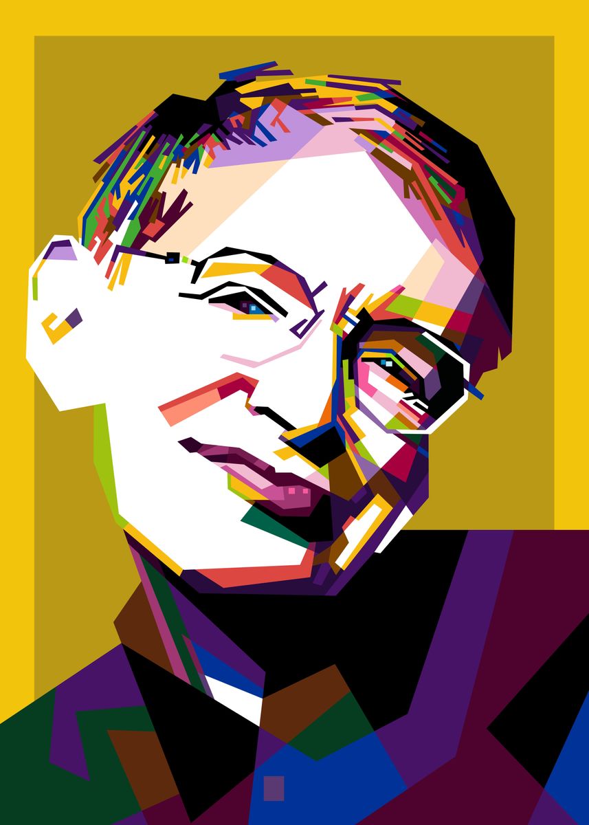 'STEPHEN HAWKING' Poster, picture, metal print, paint by baturaja ...