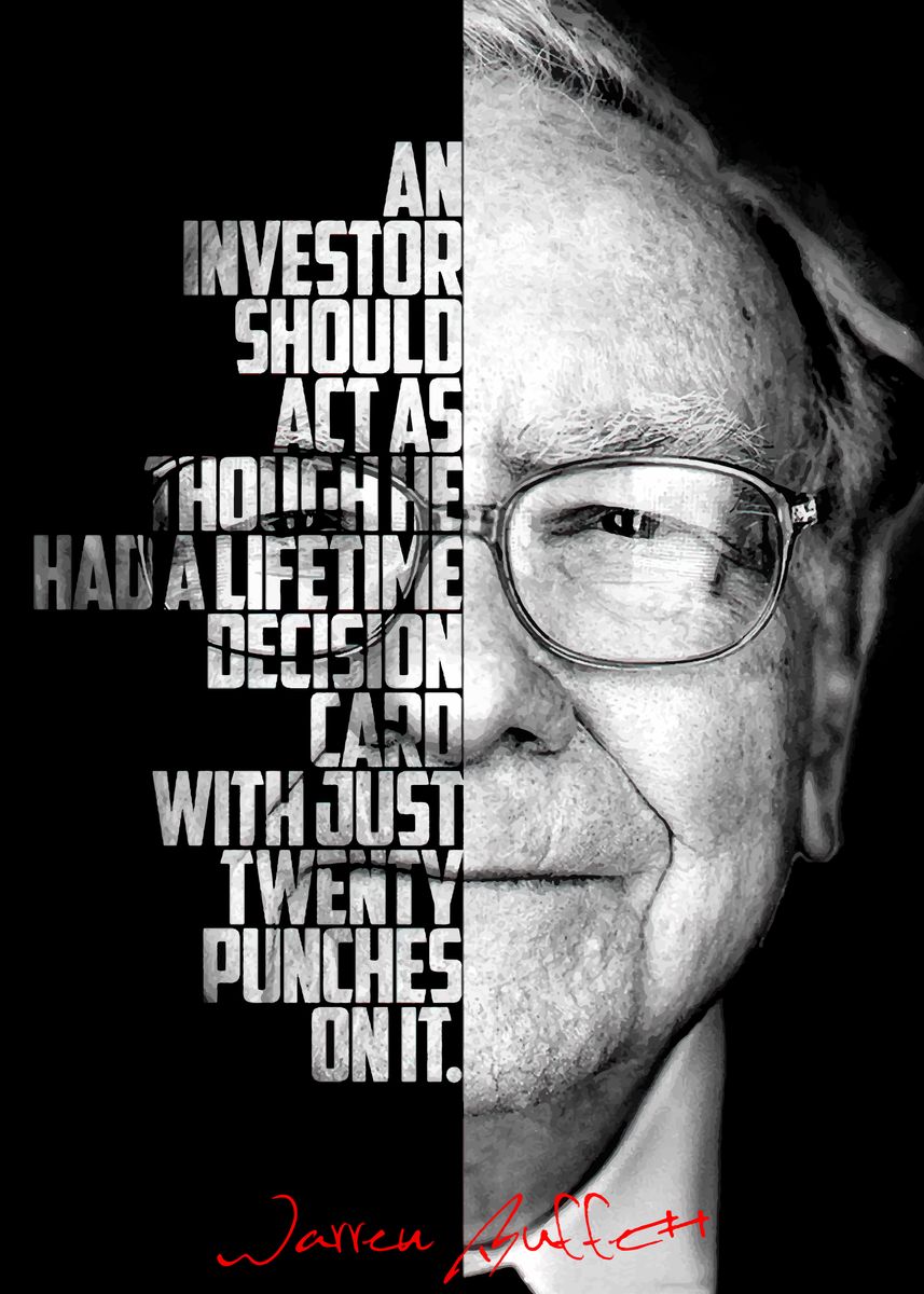 'Warren Buffett' Poster, picture, metal print, paint by BnWDesigner ...