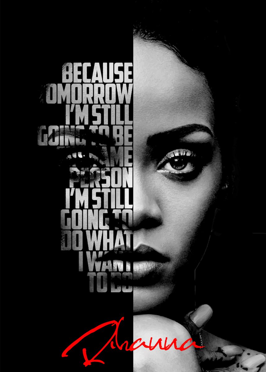 'Rihanna' Poster by BnWDesigner | Displate