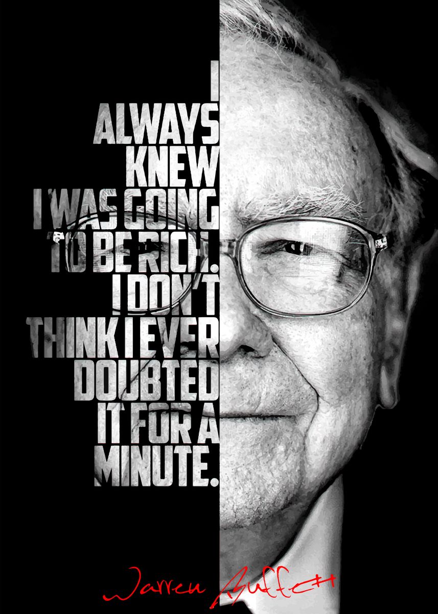 'Warren Buffett' Poster, picture, metal print, paint by BnWDesigner ...