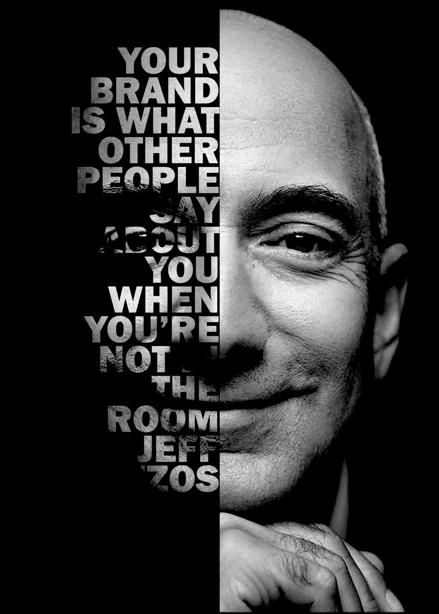 'Jeff Bezos ' Poster, picture, metal print, paint by BnWDesigner | Displate