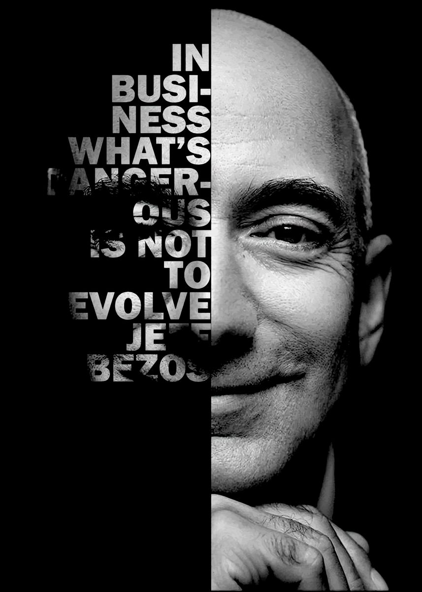 'Jeff Bezos ' Poster, picture, metal print, paint by BnWDesigner | Displate