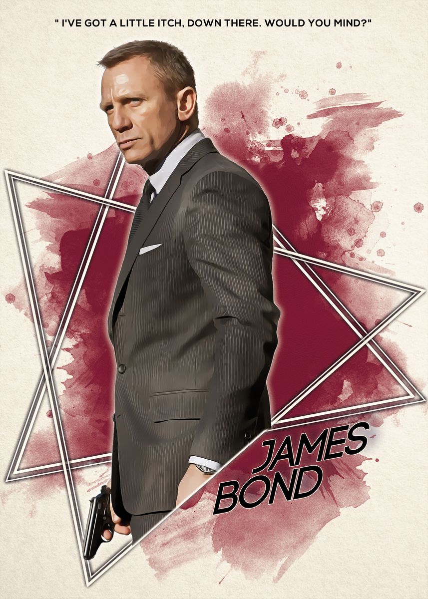 'James Bond' Poster, picture, metal print, paint by Dalton Joyce | Displate