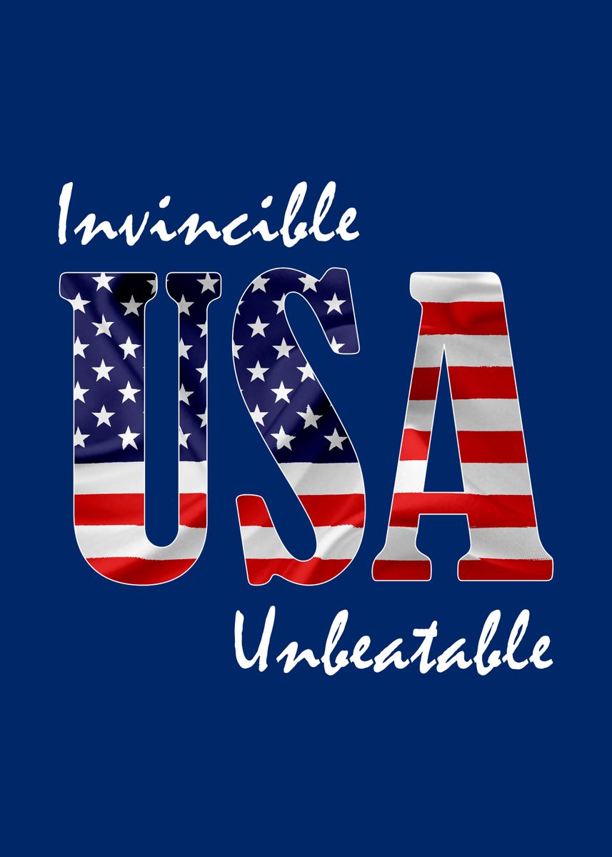 'Invincible USA on blue' Poster by Art Ofphotos | Displate