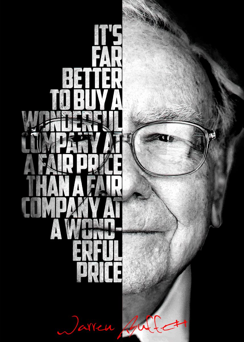 'Warren Buffett' Poster, picture, metal print, paint by BnWDesigner ...