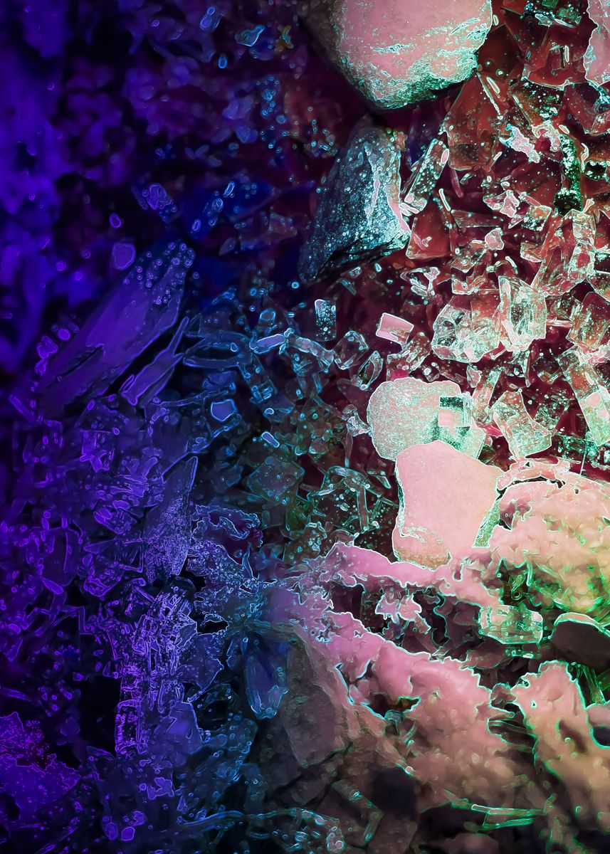 'Ion Cascade ' Poster, picture, metal print, paint by Monoglyph | Displate