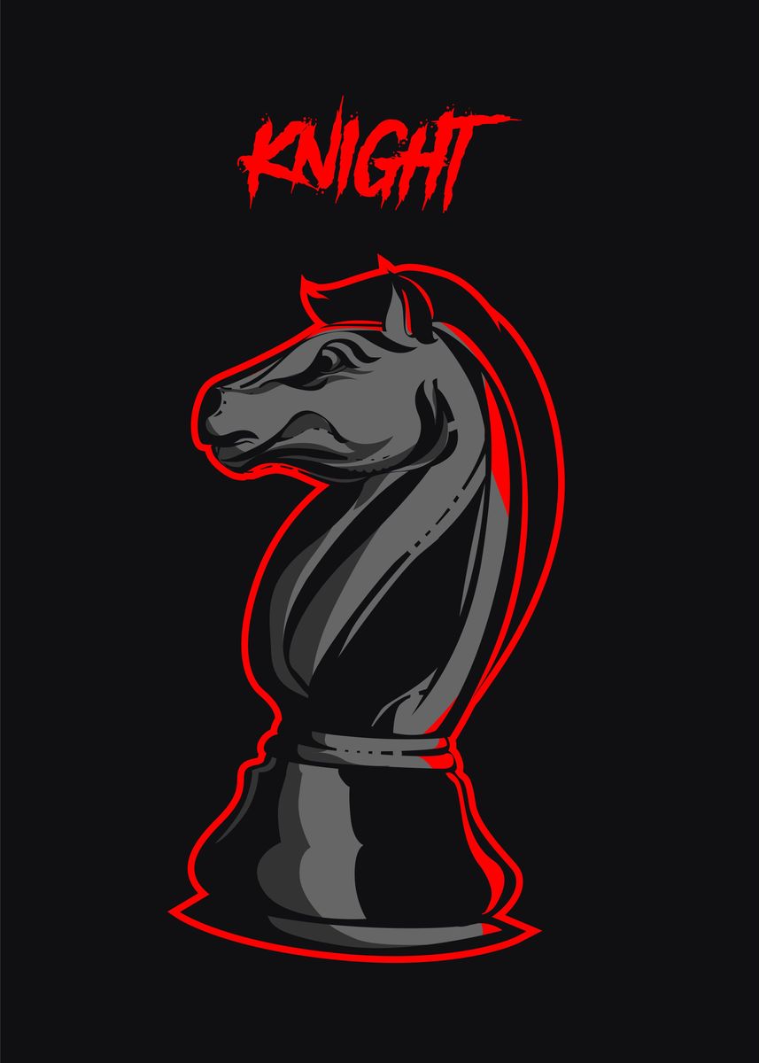 'Knight chess poster' Poster, picture, metal print, paint by ahmad zain ...