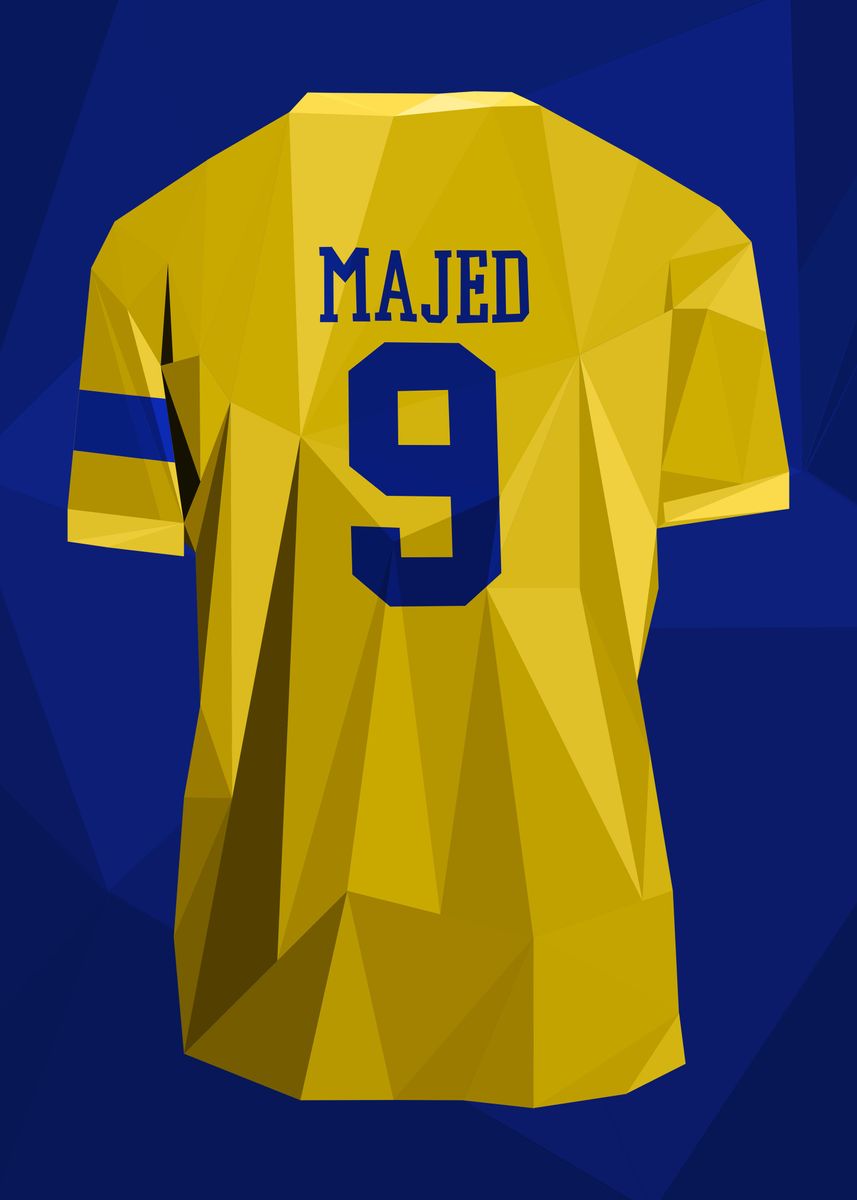 'Majed Al Nassr Jersey' Poster, picture, metal print, paint by Hashem ...