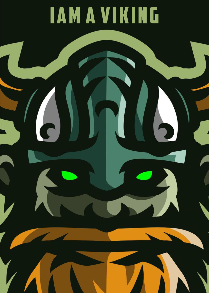 'I am a viking poster' Poster, picture, metal print, paint by ahmad ...