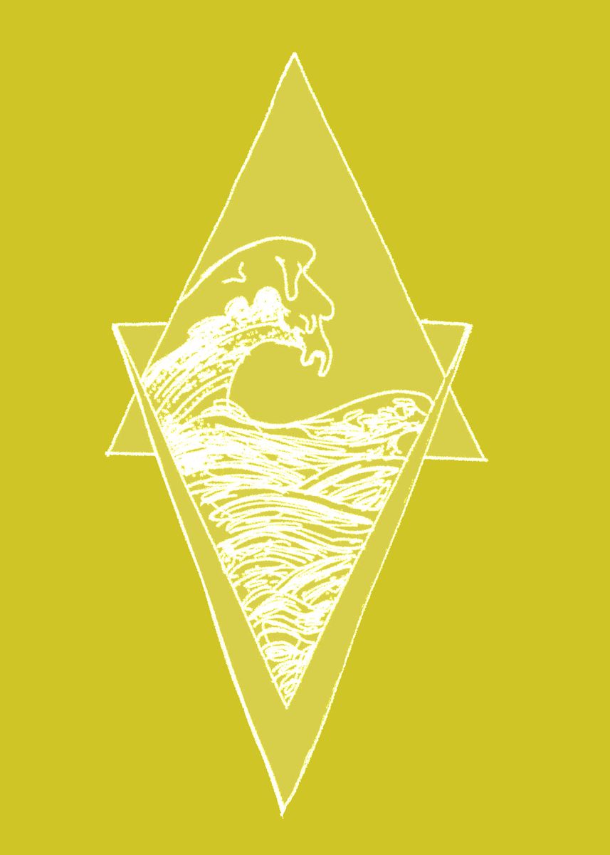'wave yellow' Poster by JMdrawings | Displate