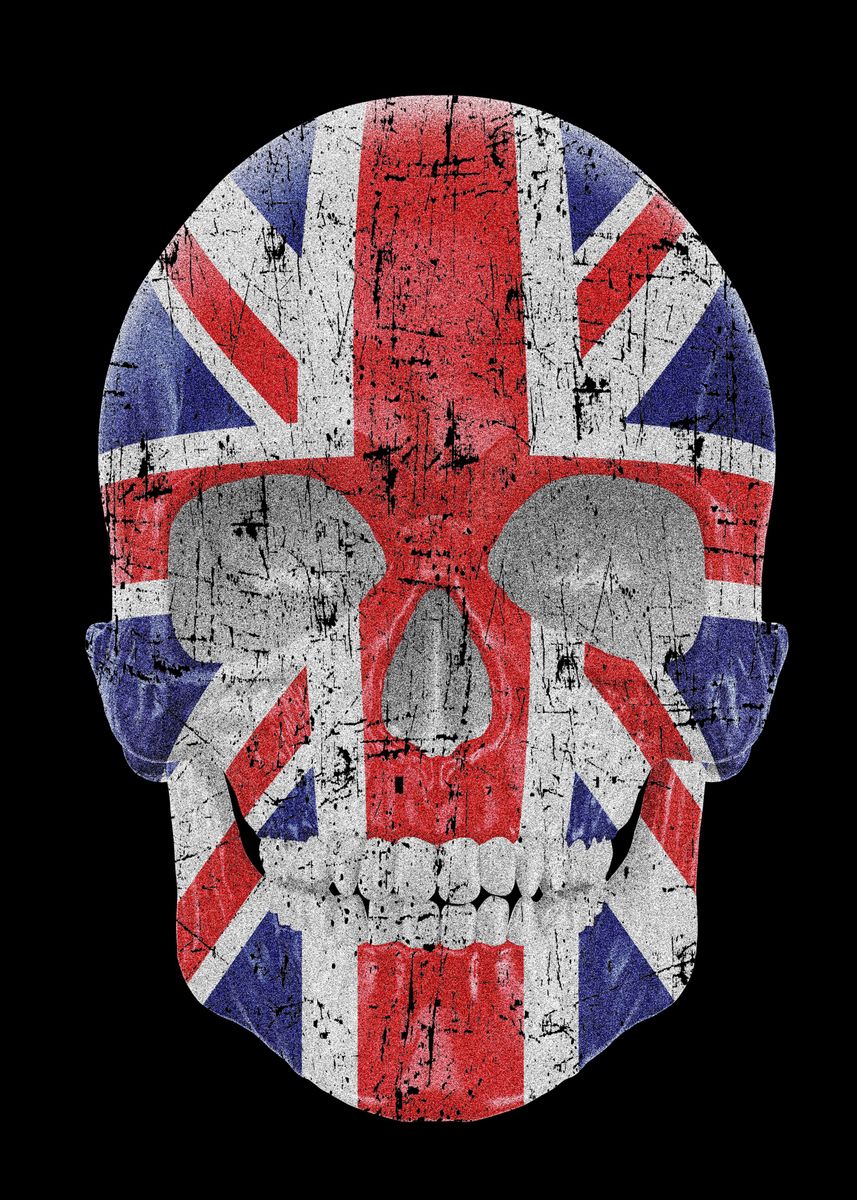 'Skull Great Britain' Poster by Creative Mind Designs | Displate