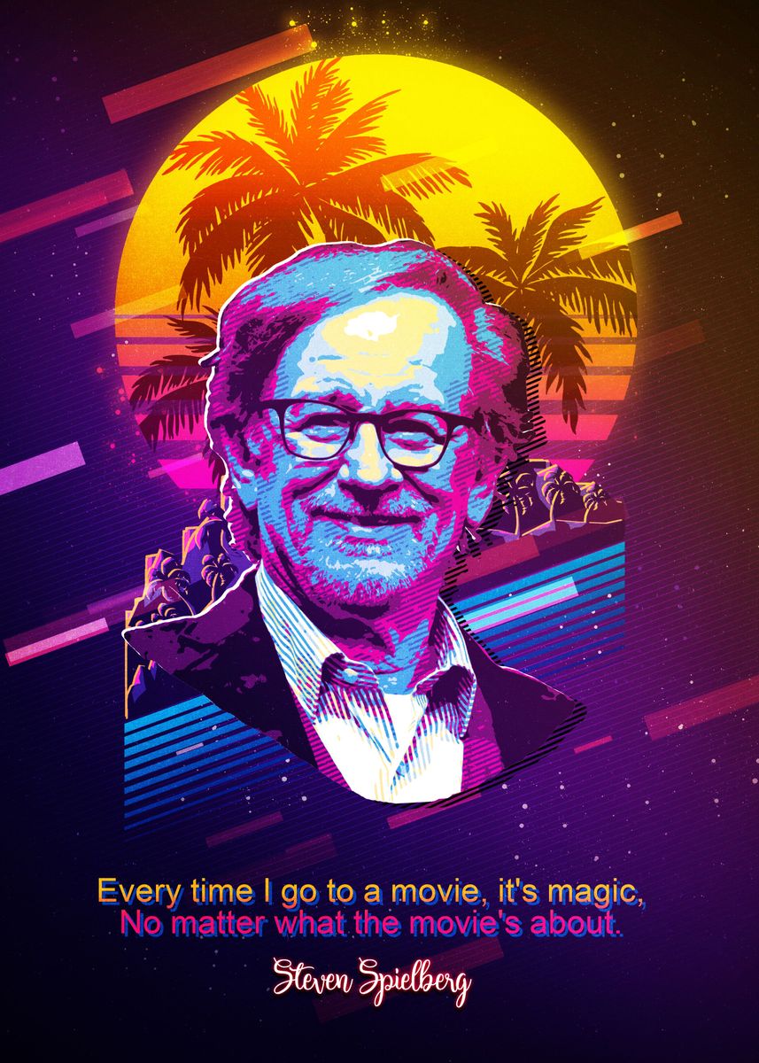 'Steven Spielberg' Poster, picture, metal print, paint by The Poster ...