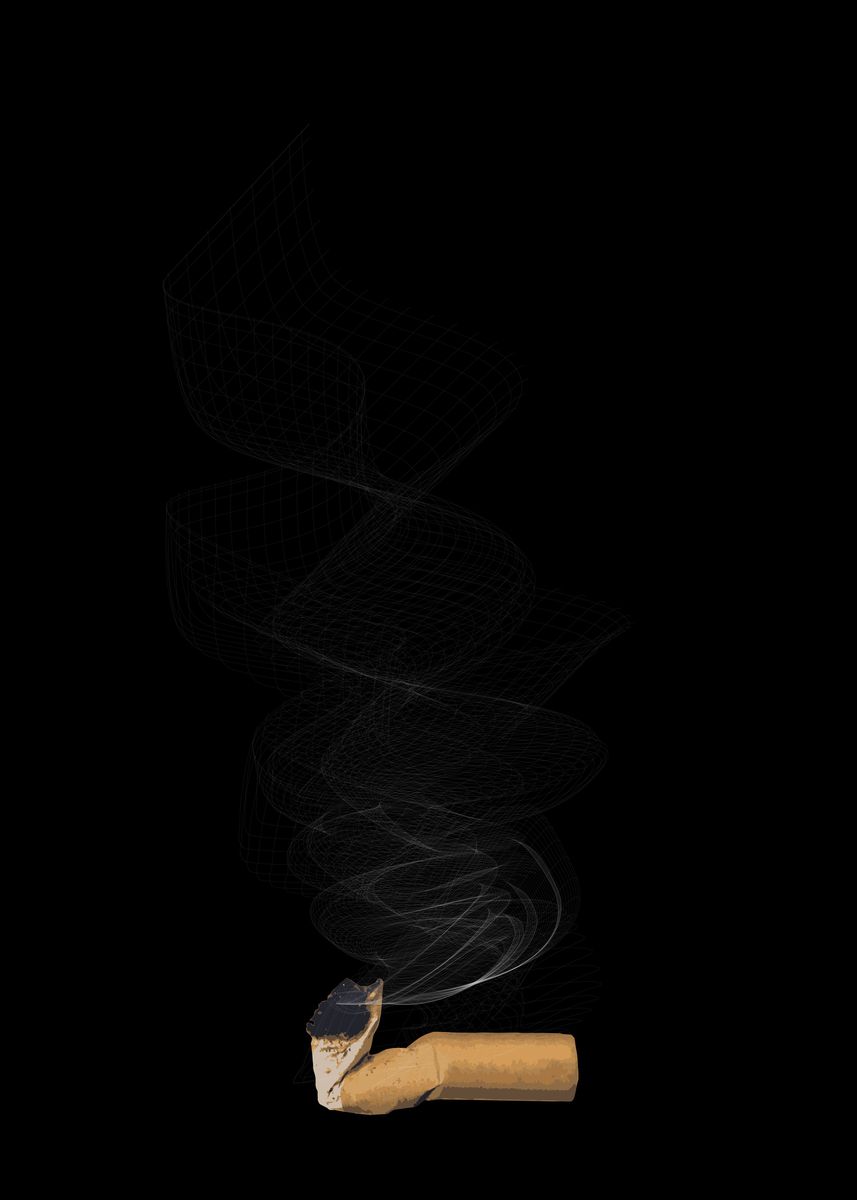 'Smoking Cigarette' Poster, picture, metal print, paint by HomeStead ...