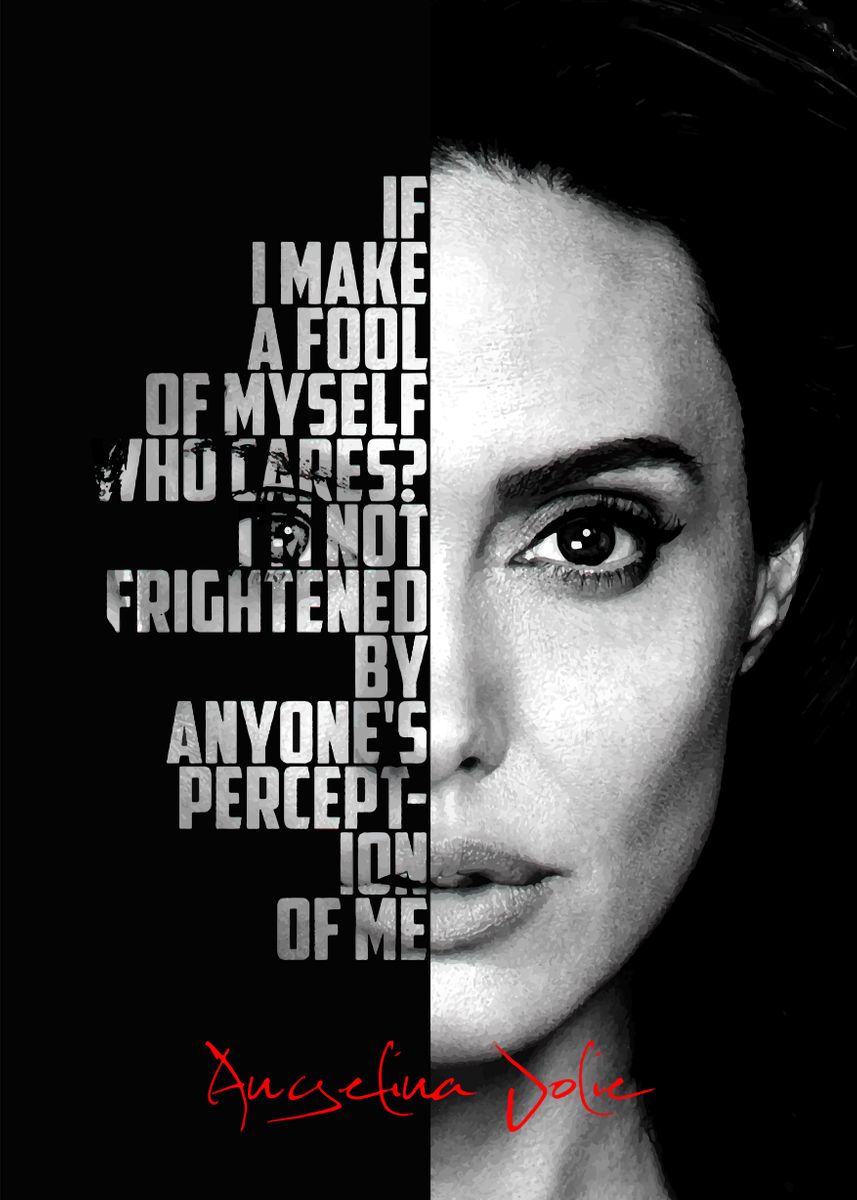 'Angelina Jolie' Poster, picture, metal print, paint by BnWDesigner ...