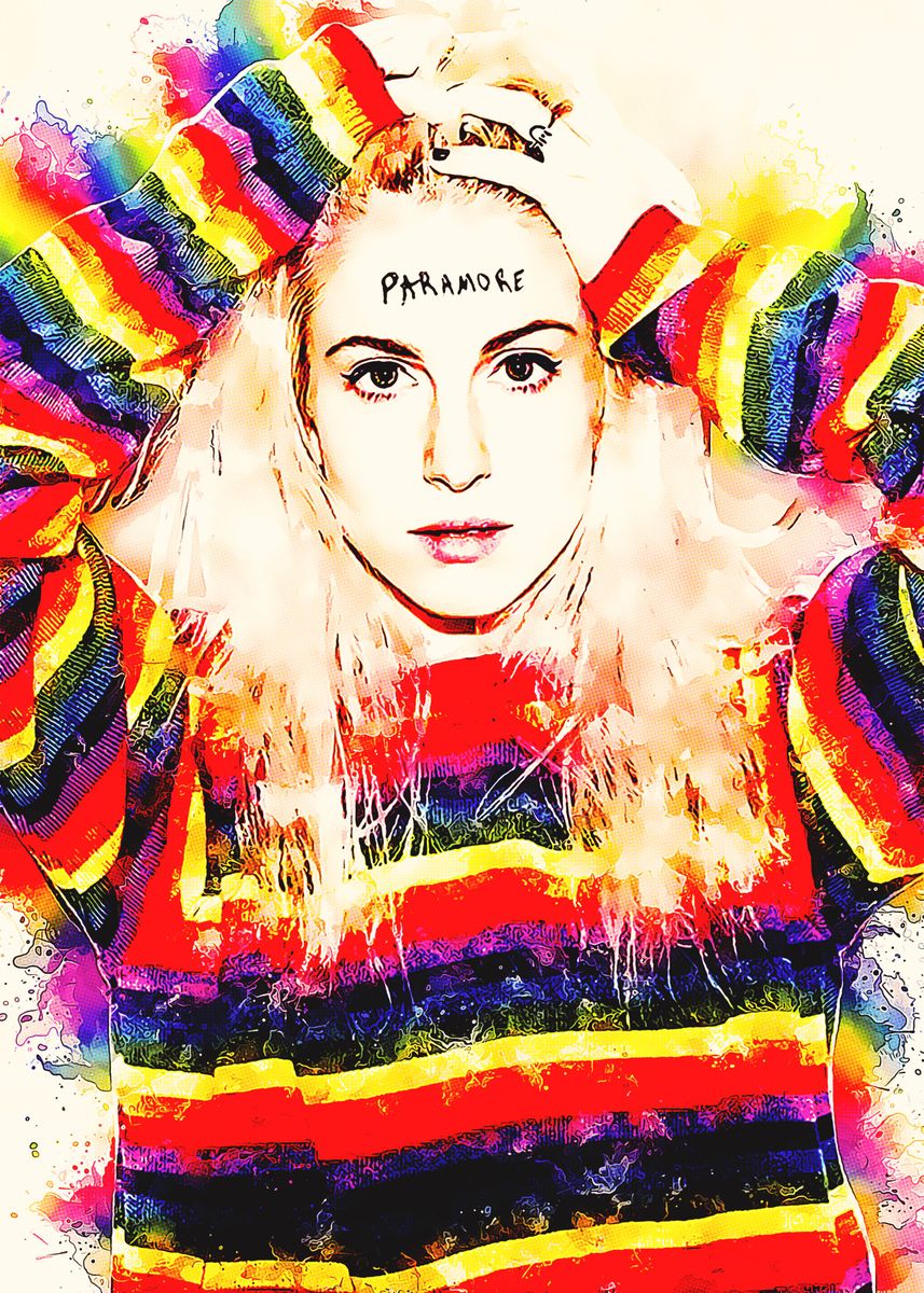 'Hayley Williams' Poster, picture, metal print, paint by MIKHA ART ...