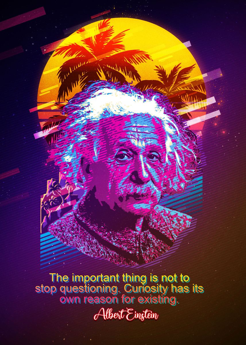 'Albert Einstein' Poster, picture, metal print, paint by The Poster ...