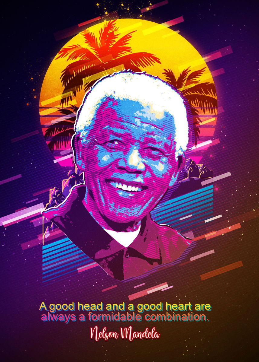 'Nelson Mandela' Poster, picture, metal print, paint by The Poster ...