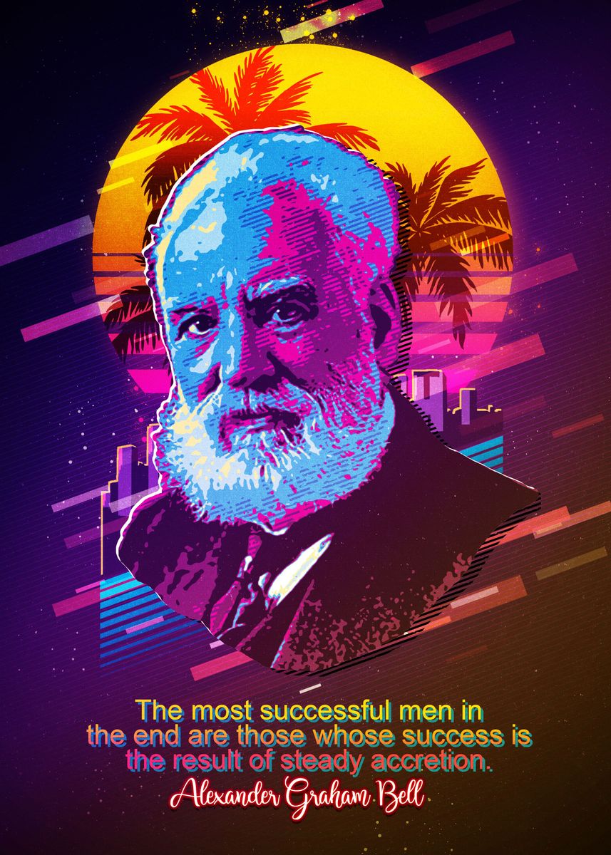 'Alexander Graham Bell' Poster, picture, metal print, paint by The ...