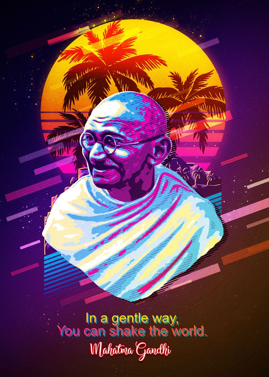 'Mahatma Gandhi ' Poster, picture, metal print, paint by The Poster ...